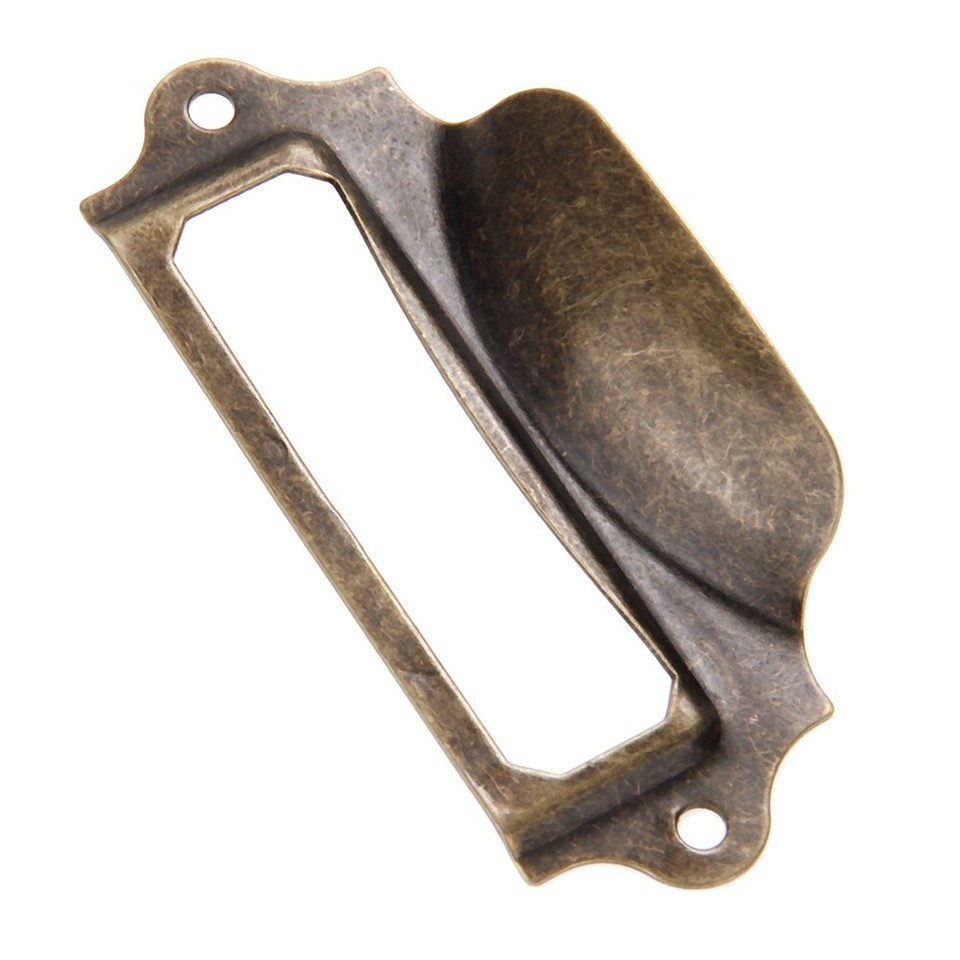Antique Drawer Label Tag Pull Handle for Frames Cabinets and File Cases ...