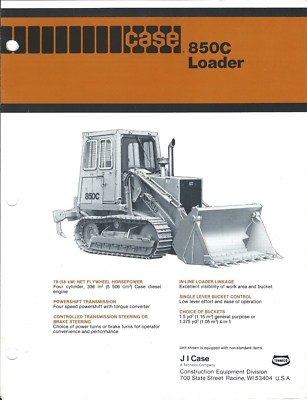 Equipment Brochure - Case - 850C - Loader - c1981 (E4130) | eBay