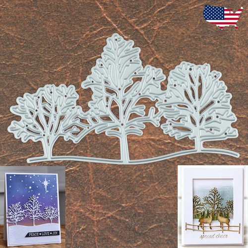 Winter Trees Scene Cutting Die - For Holidays Forest Wooded Backgrounds ...