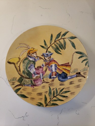 Oklahoma Imported Co. Anthropomorphic Painted Plate Monkeys Instruments ...