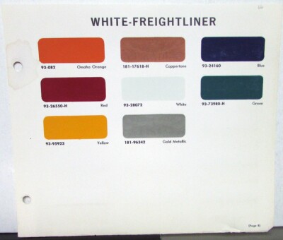 1966 White Freightliner Paint Chips | eBay