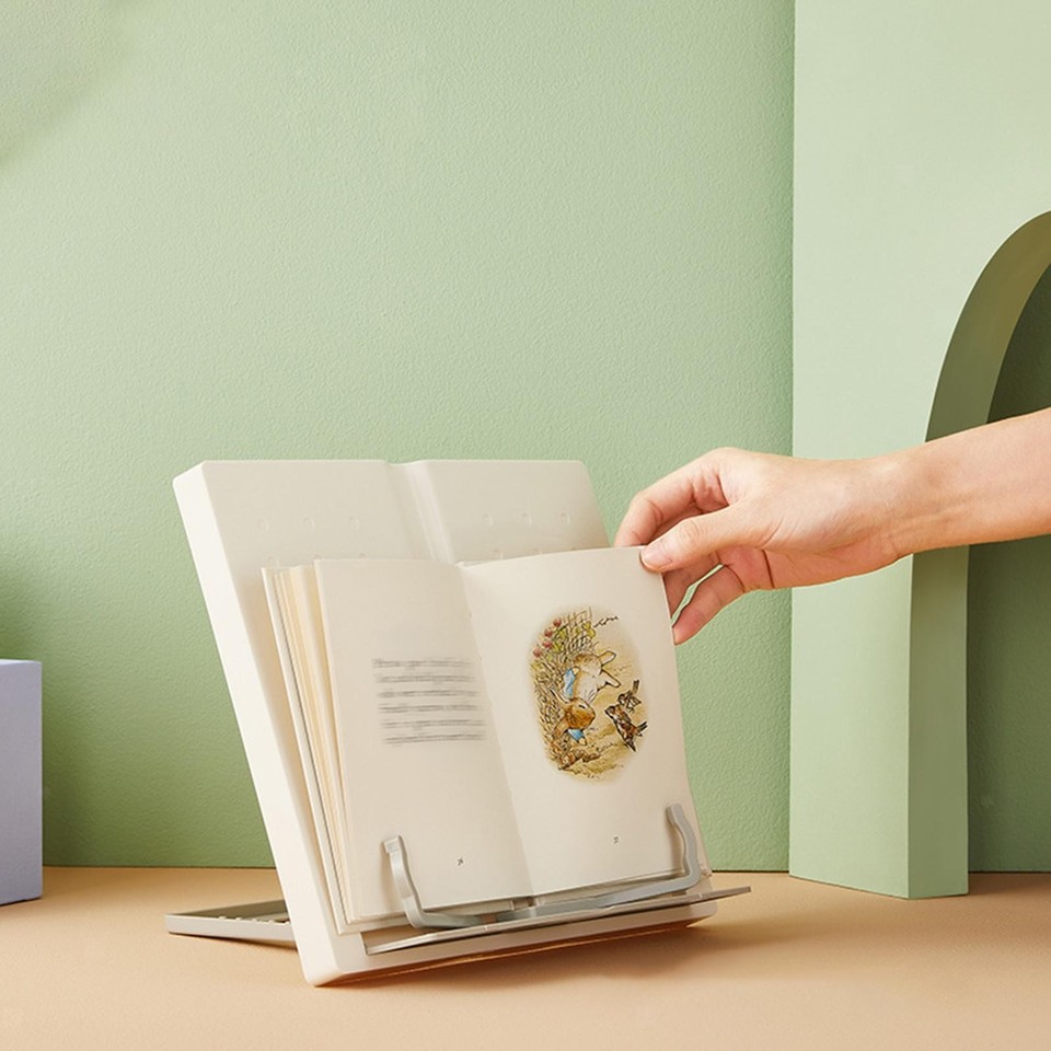 Book Stand Sturdy Desk Reading Holder for Textbooks Cooking with Page ...