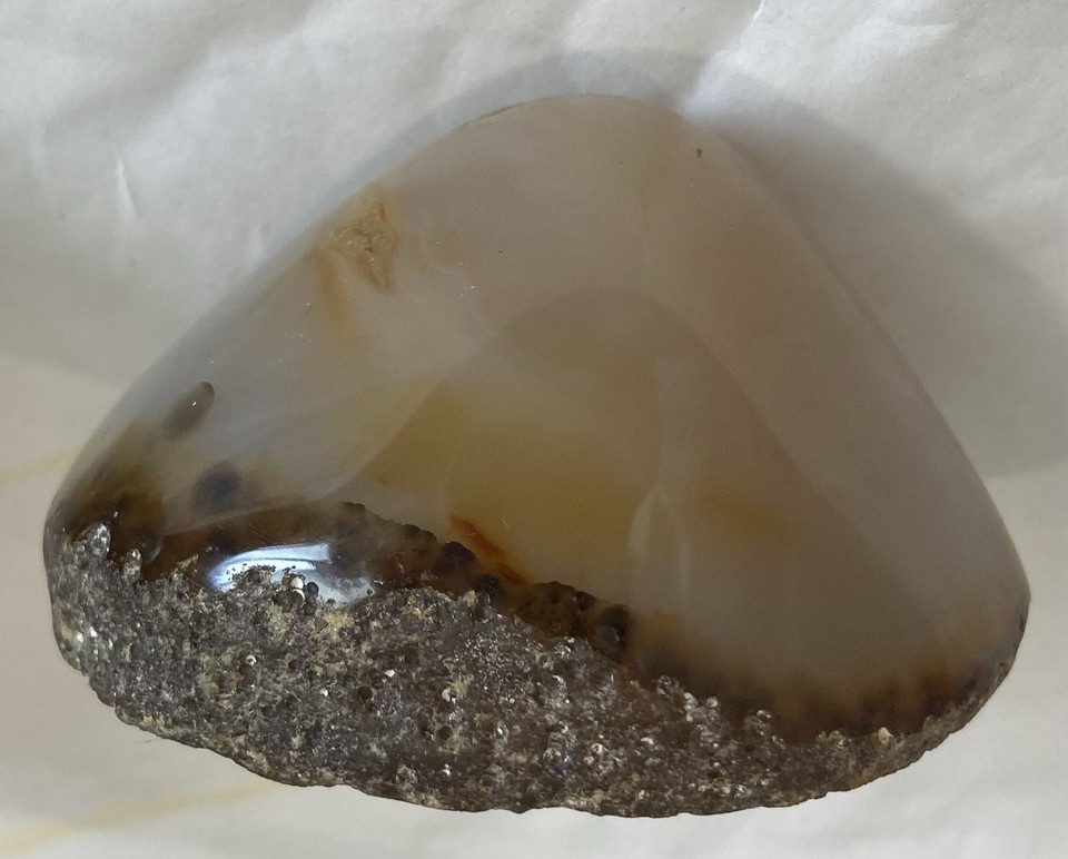 polished Agate quartz mineral sample flat bottom paperweight | eBay