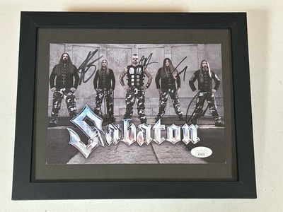 SABATON AUTOGRAPHED SIGNED MATTED AND FRAMED PHOTO WITH JSA COA ...