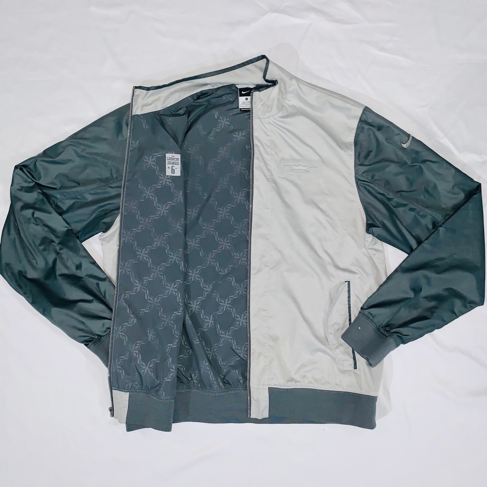 Rare Vintage Nike Lebron James Varsity Jacket Light C… - Gem