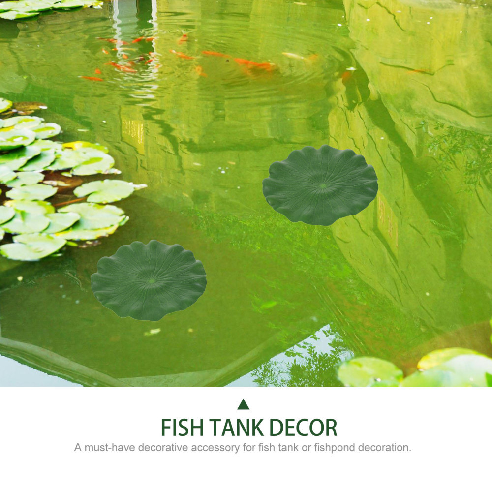 10 Pcs Foam Fish Tank Simulated Lotus Leaf Aquarium Leaves Succulents ...