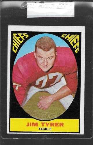 1967 Topps Football #68 JIM TYRER Chiefs 12673 | eBay