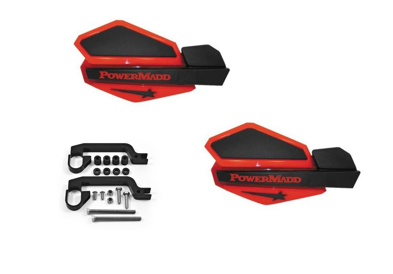 Powermadd Star Series Handguards Hand Guards Black Red TRX 450R 250R ...
