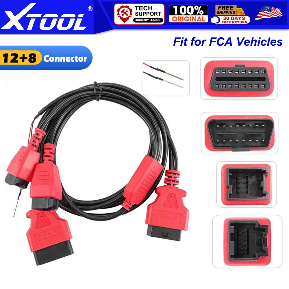 XTOOL 12+8PIN Car Diagnostic Connector Bypass Cable Fit For FCA For D7 ...