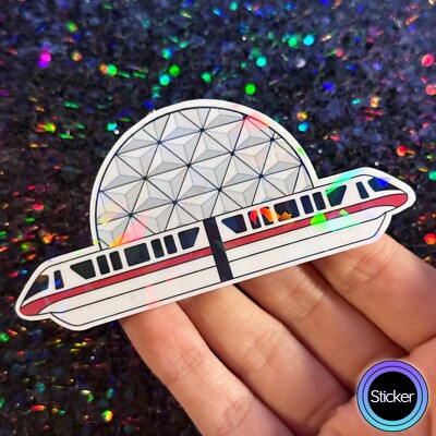 Disney Parks Sticker EPCOT Spaceship Earth Monorail, Holographic | eBay