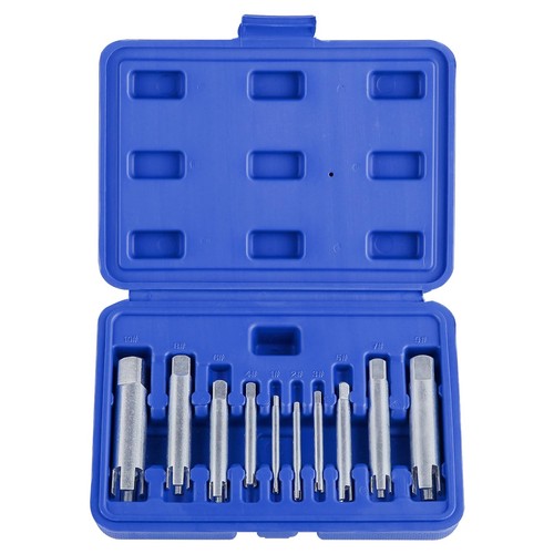 10 Pcs Tap Extractor Set 3/4 Flute Broken Head Screw Remover Stripped ...