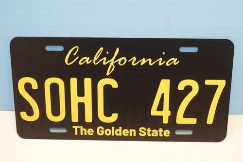 New "SOHC 427" Ford Black California Vanity Novelty Aluminum License ...