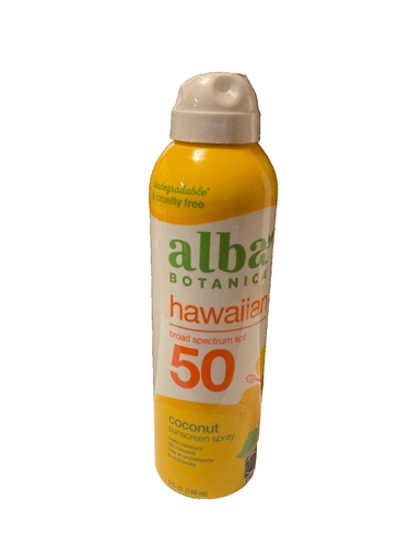 Alba Botanica Hawaiian Sunscreen Coconut Spray SPF 50, 5oz | eBay