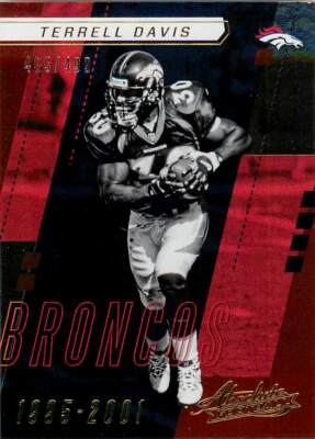 TERRELL DAVIS 2017 Absolute 1995-2001 INSERT /499 Broncos #128 | eBay