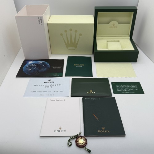 Rolex Genuine Explorer ll watch box case 39137.02 Small Booklet Card ...