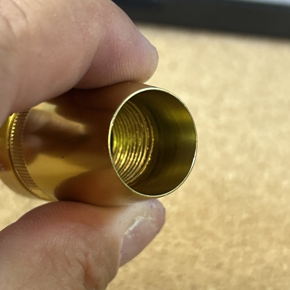 #Y21F Vintage Gold-Tone Mini Mag-Lite Mag Instrument Flashlight w/ Hard ...