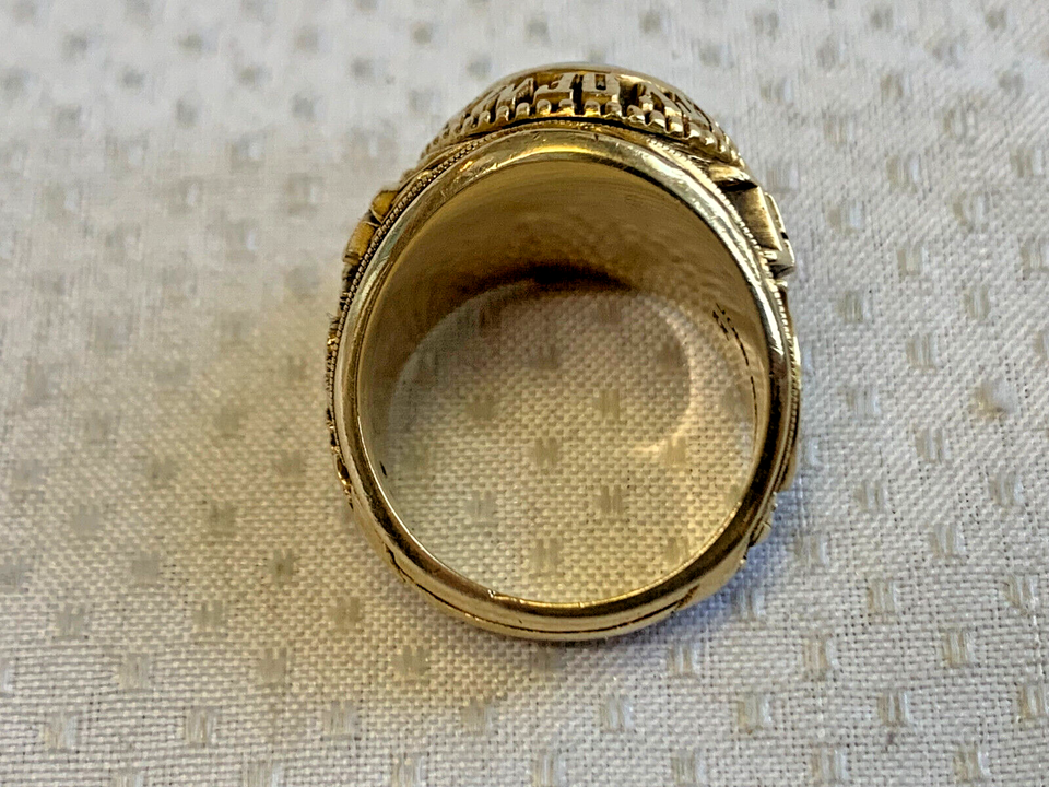 1972 University of Maryland Medicine Ring 10K Gold 17.58g Sz 7 Sapphire ...