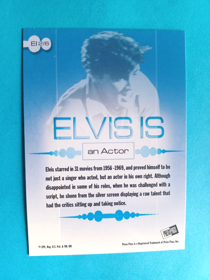 2007 PRESS PASS ELVIS PRESLEY ELVIS IS AN ACTOR #EI2 FOIL INSERT | eBay