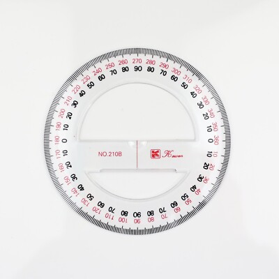 0-360° 360 Degree Protractor Tool Angle Finder Ruler Semicircle ...