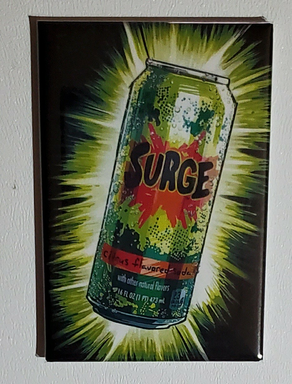 Surge Soda Pop 90's Refrigerator Magnet 2" X 3" fridge | eBay