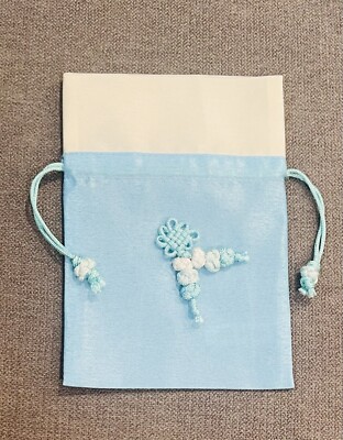 Small Baby Blue Asian Drawstring Gift Bag Pouch ~4 X 4 Inches | eBay
