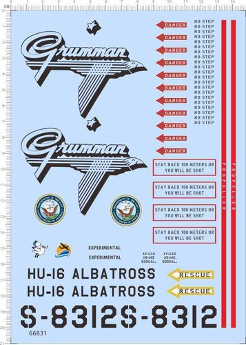 1/18 HU-16 Albatross US Airforce Rescue Airplane Markings Model Kit ...