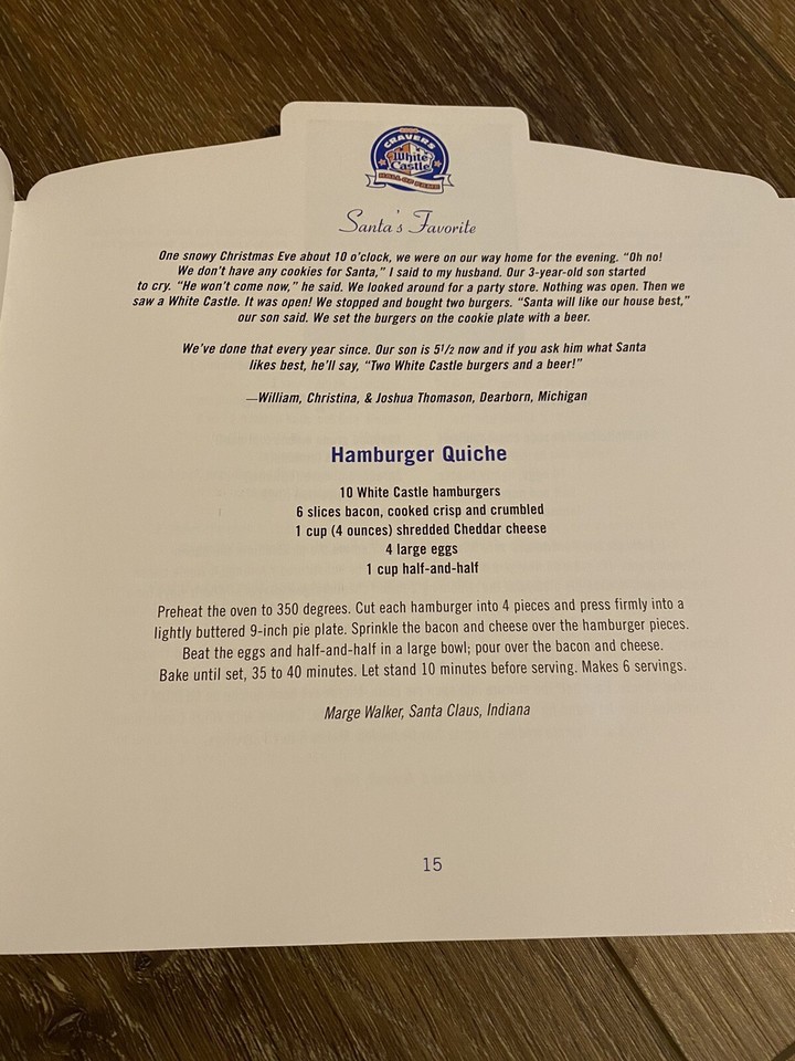 Vintage 2005 White Castle By The Sackful Restaurant Cookbook Recipes ...