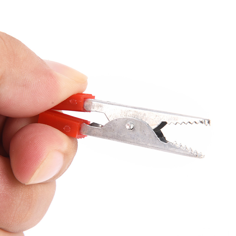 10pcs crocodile clips plastic handle testing metal alligator clips ...