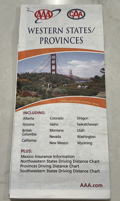 AAA Map Western States / Provinces 2008 AAA Road Map Paper Map | eBay