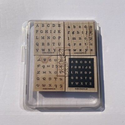 Stampin Up Stamp Rubber Set 4 Stamps Alphabits Alphabet #15344, 2005 ...