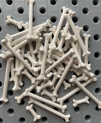 Lego Accessories White Bones Bone Skeleton Dog Food New Lot Of 12 | eBay