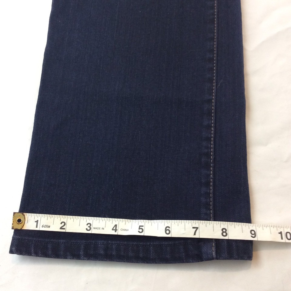 Loft Womens Jeans Boot Cut Slim Mid-Rise Dark Wash inseam 29 Button ...