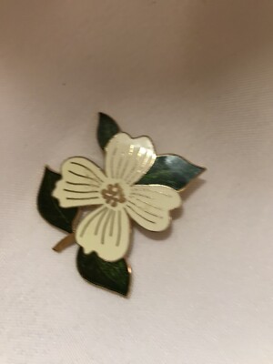 Vintage Brooch Magnolia Flower Enamel Pin | eBay