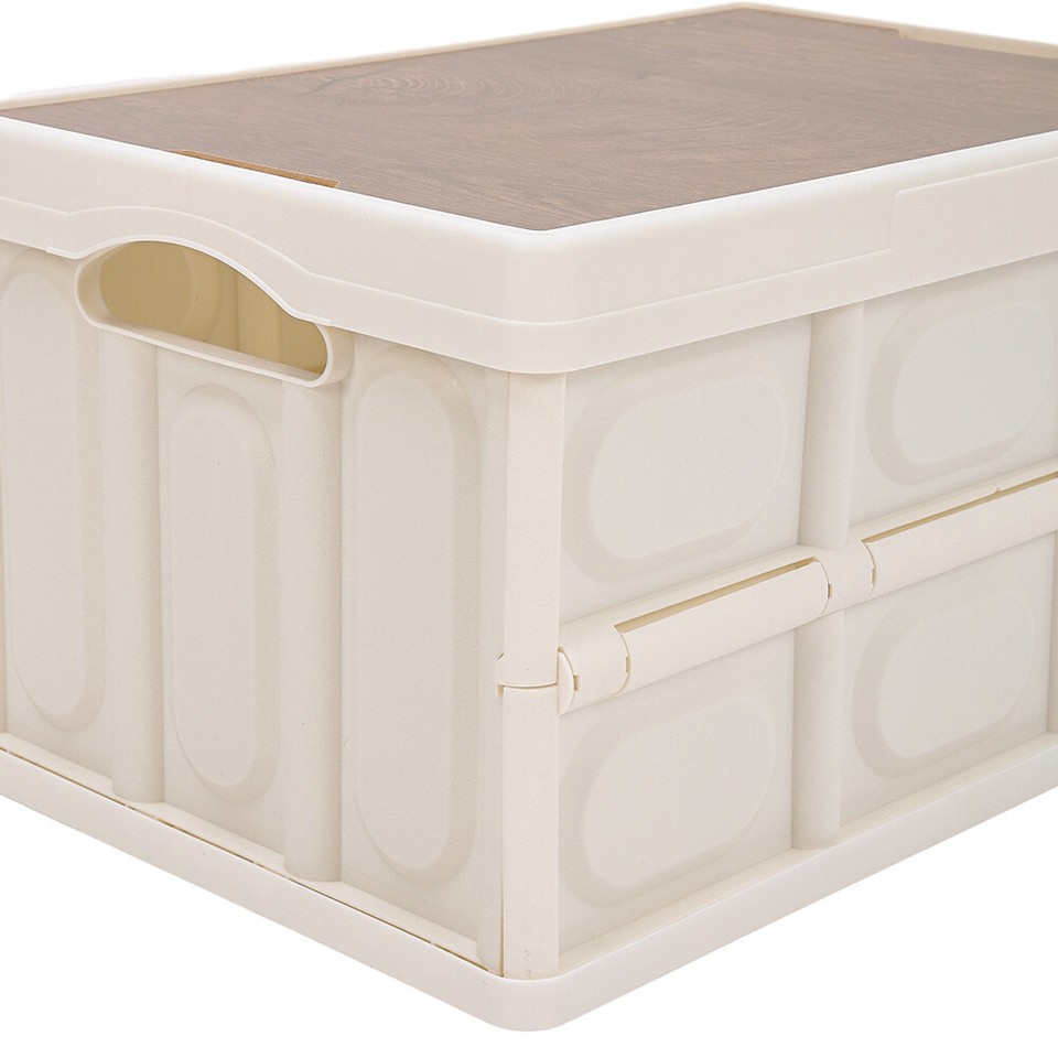 Large Folding Storage Box Stackable Baskets for Camping Caravan Picnic ...