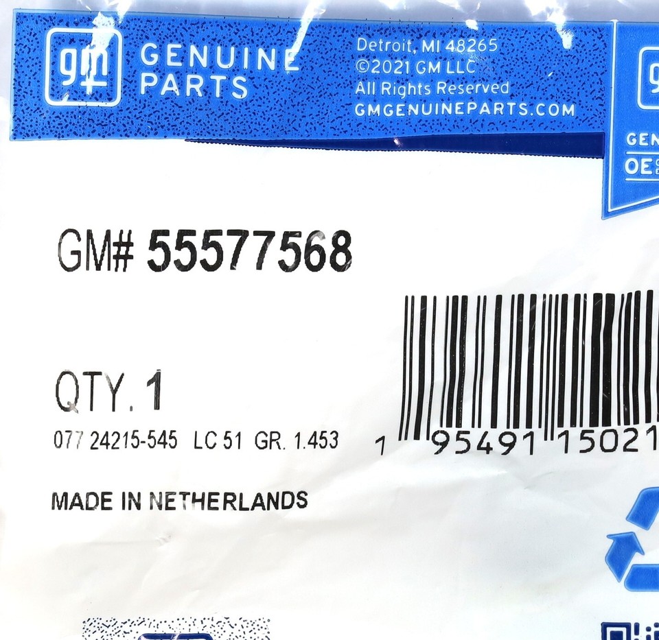 2017-2025 Chevy 6.6L Duramax L5P Engine Oil Drain Plug Genuine OEM GM ...