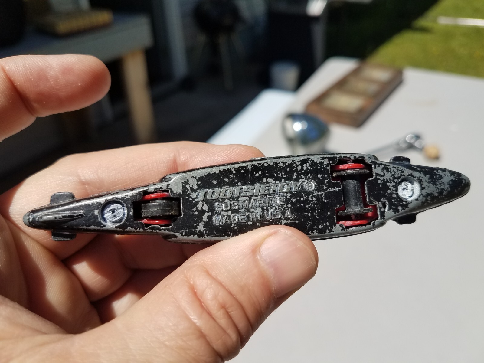 Vintage Tootsie Toy Diecast Toy Military Submarine Black & Red #47 | eBay