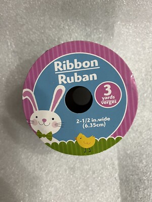 Ribbon Ruban Glittery Blue Easter Ribbon 2 1/2" 3 yards Long Brand New ...