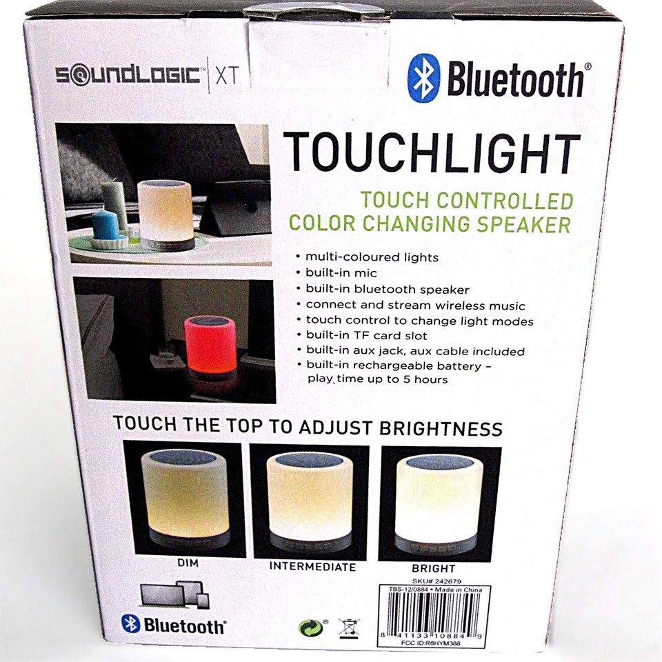 SoundLogic XT Touchlight Touch Controlled Color Changing Bluetooth ...