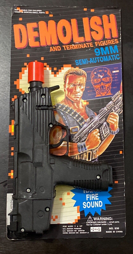 VTG UZI Toy Gun Works Terminator bootleg 9MM demolish figures WEPONS ...