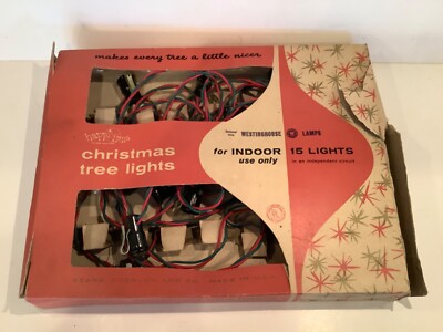 Antique 1950s Happi Time Christmas Tree Lights 15 Light Set Sears ...