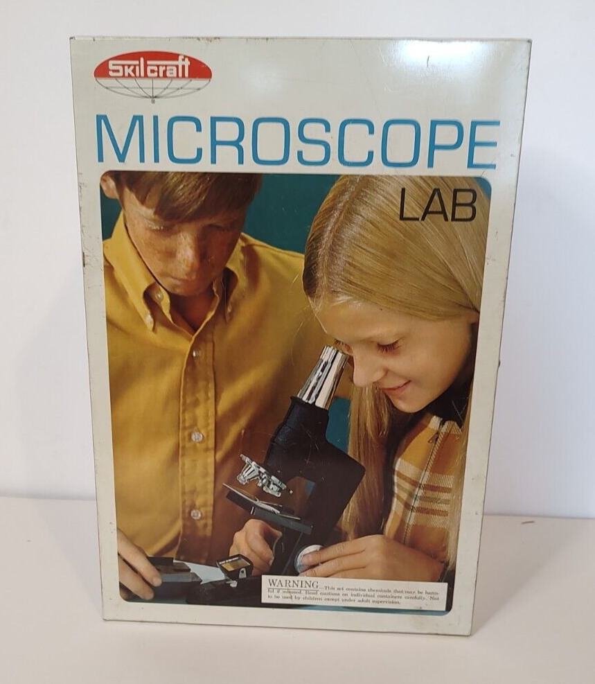 Vintage Skilcraft Microscope Lab Set Origial Metal Case Non Working | eBay
