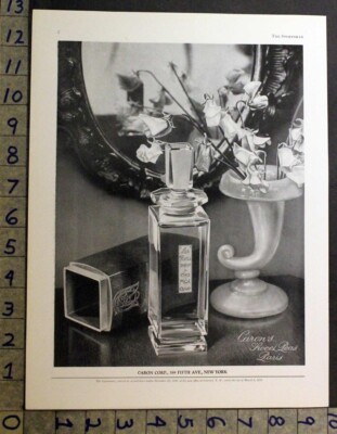 1929 CARON FRENCH PARIS PERFUME FRAGRANCE BEAUTY SWEAT PEAS GARDEN AD ...