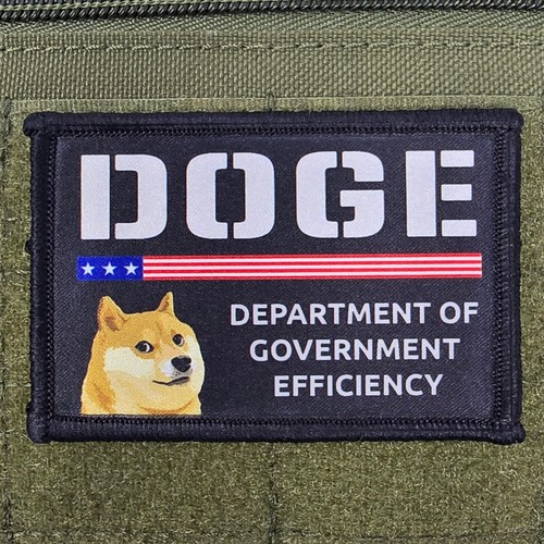 DOGE Patch Elon Musk Government Moral Tactical Military Army USA Hook ...