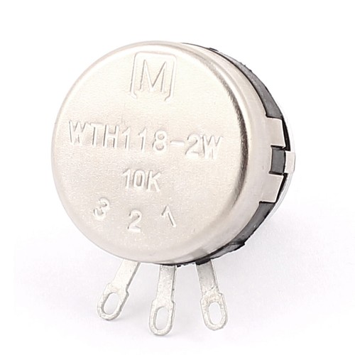 WTH118-2W 10K ohm Round Shaft Carbon Linear Variable Potentiometer w ...