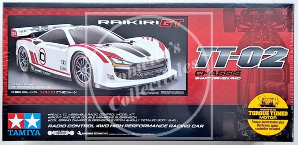 Tamiya 1/10 Raikiri GT 4WD Race Car Kit w/ Motor & ESC TT-02 Chassis ...