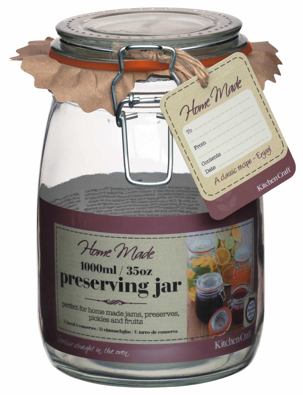 Glass Preserving Jars- 500ml 750ml 1L 1.5L 2L 3L for Preserves/ Storage ...