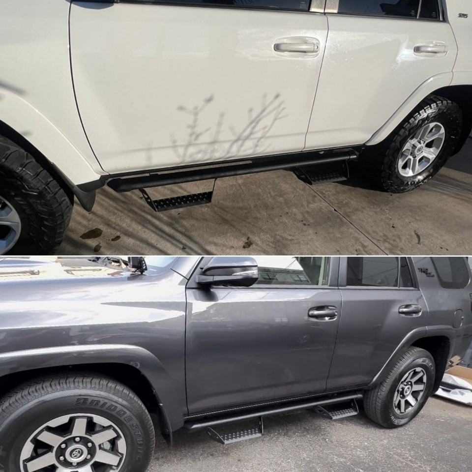 For 2010-2024 Toyota 4Runner 3" Drop Running Board Nerf Bar Black Side ...