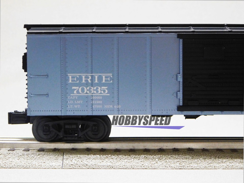 MTH RAILKING ERIE 40' STEEL BOXCAR #70335 O GAUGE railroad train 30 ...