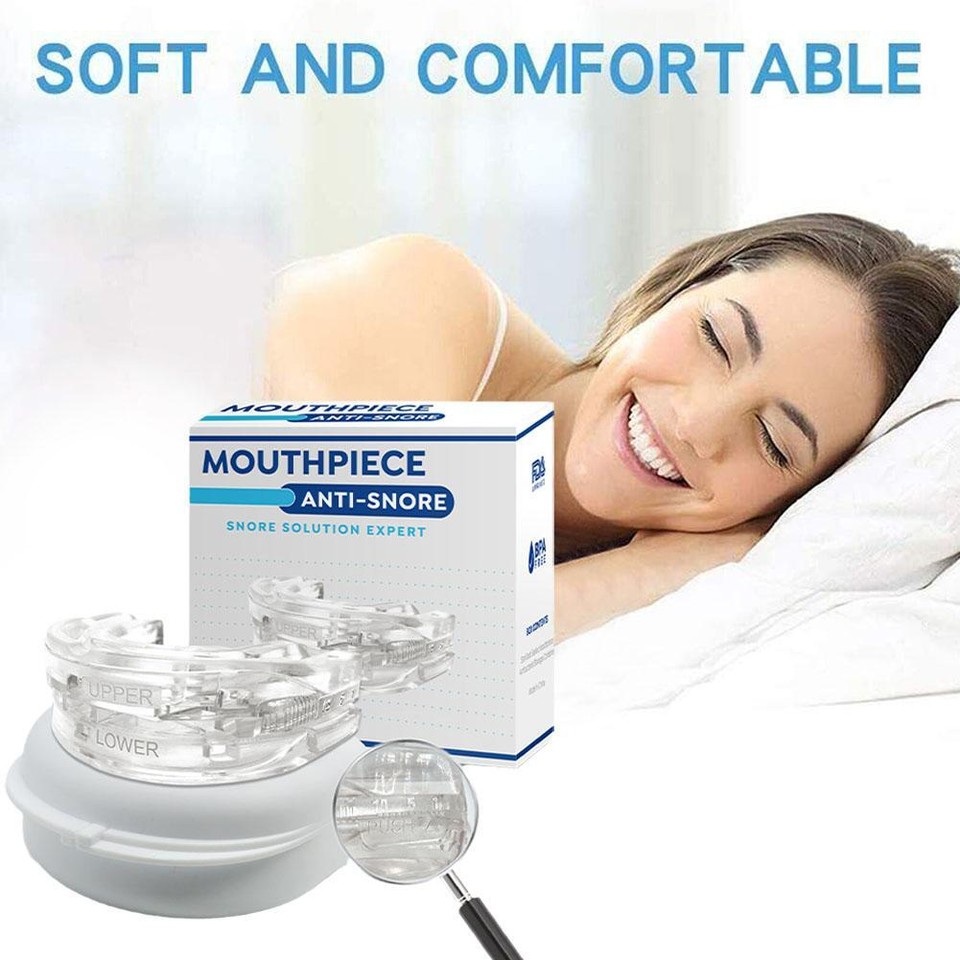 Adjustable Anti-Snoring Mouthpiece-Guard Anti-Snore Sleep Apnea Teeth ...