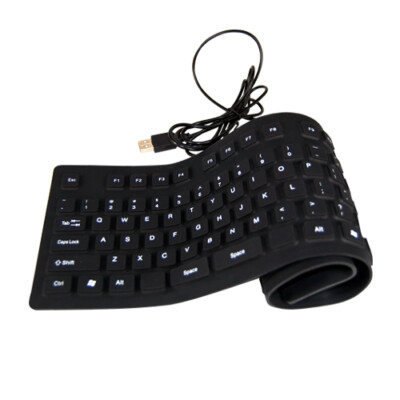 Flexible Silicone Keyboard USB Mini Foldable Keyboard PC Laptop ...